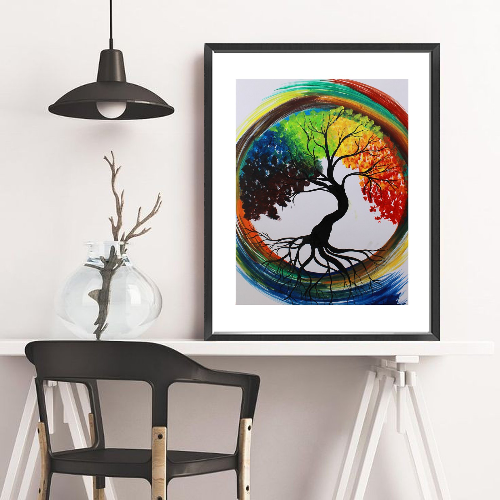 Handmade painting Tree of color – Adhyyan Craftsmanship Ltd